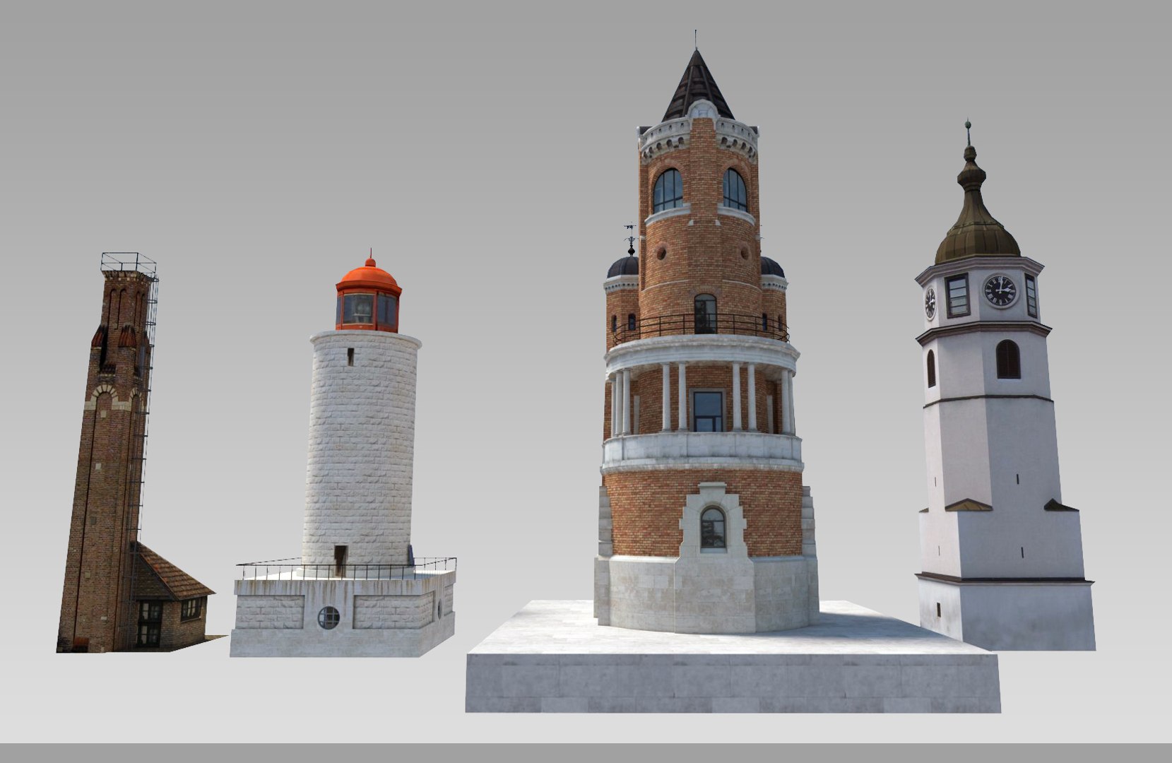 3d Model Pack Small Towers