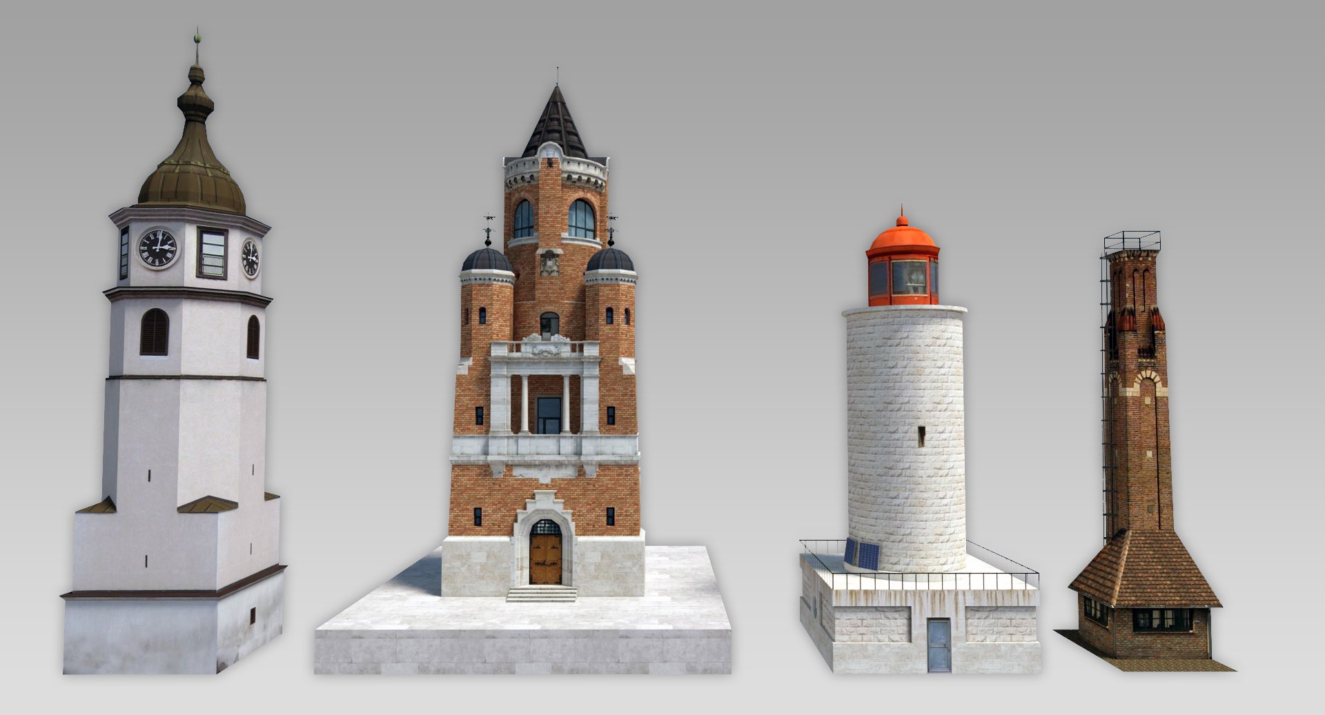 3d Model Pack Small Towers