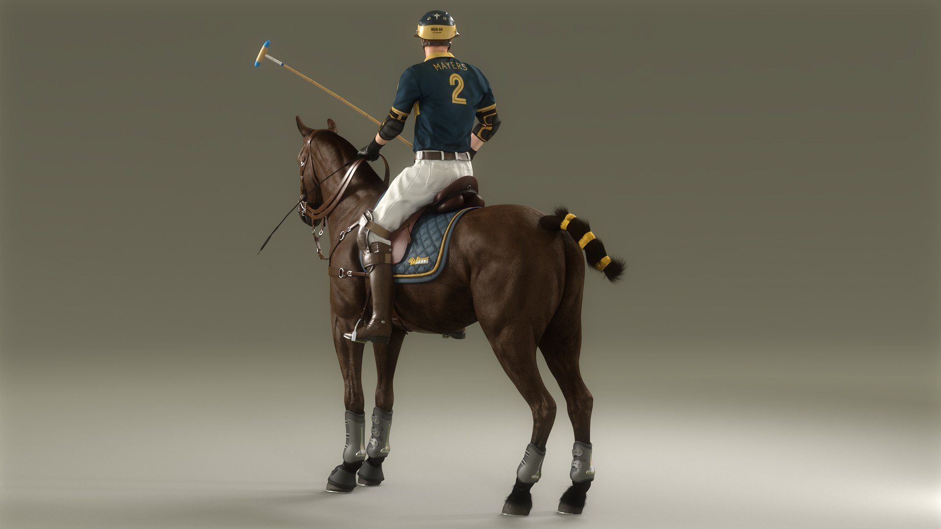 3D Male Polo Player Animated HQ model - TurboSquid 1964517