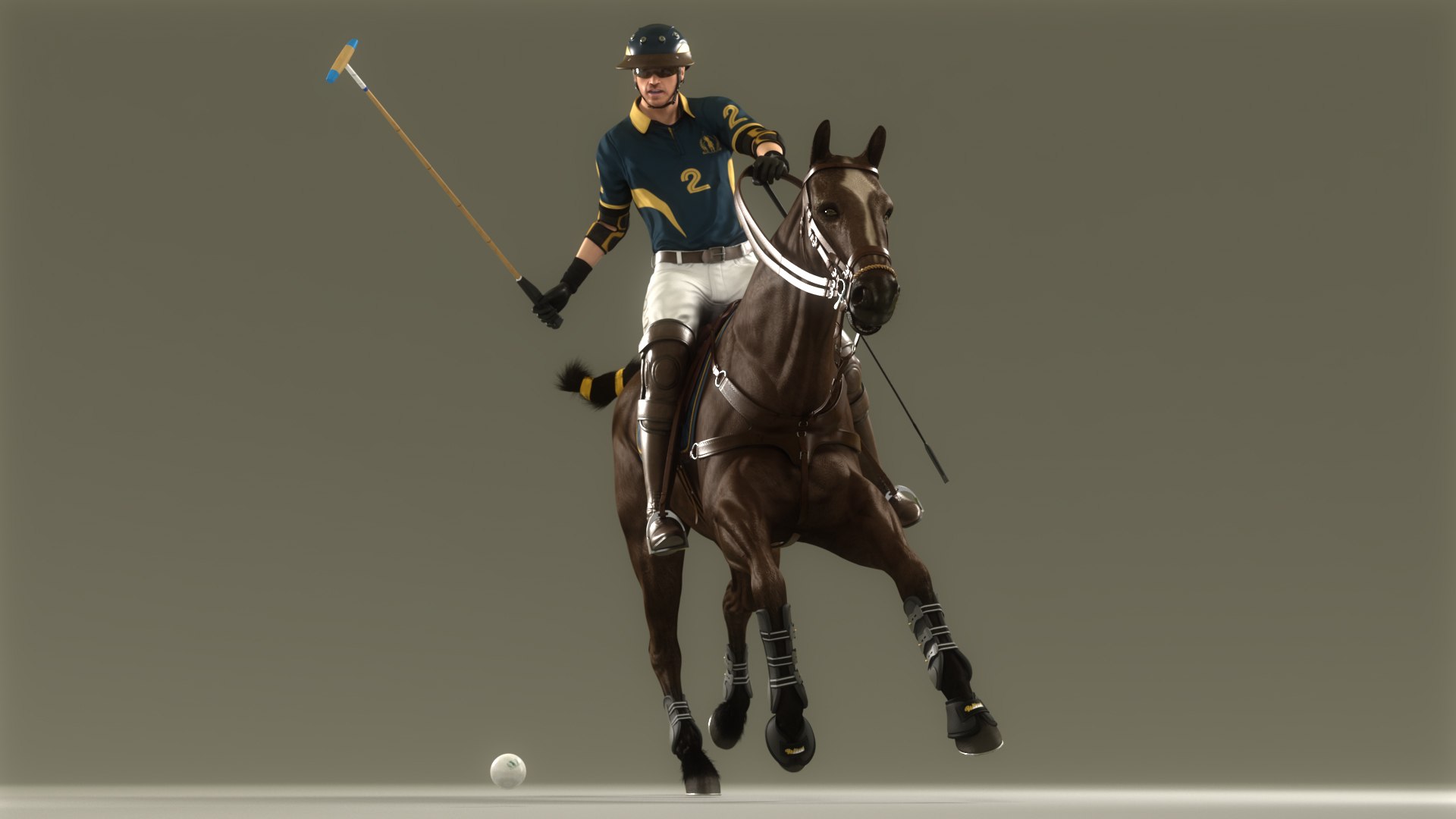 3D Male Polo Player Animated HQ model - TurboSquid 1964517