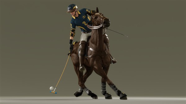 modelo 3d Sede animada del jugador de polo masculino - TurboSquid 1964517