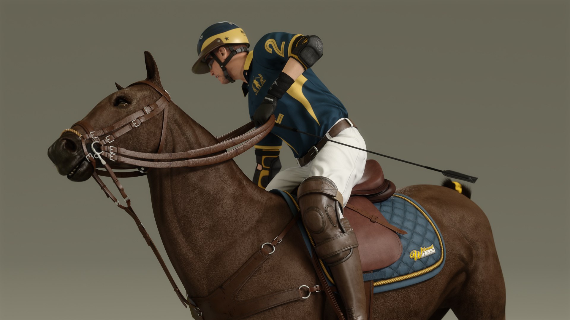 3D Male Polo Player Animated HQ model - TurboSquid 1964517
