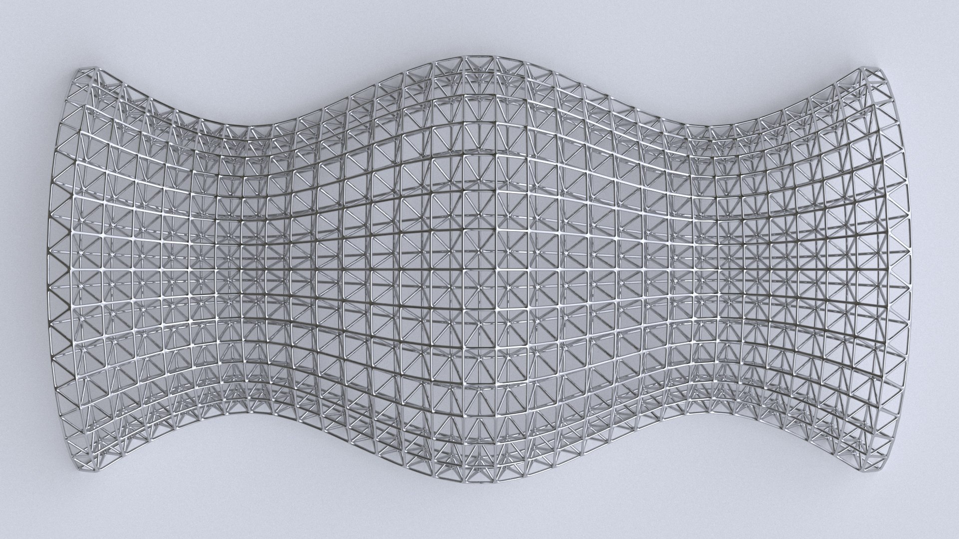 Outdoor Truss Ripples Gridshell Waves 3D Model - TurboSquid 2351015