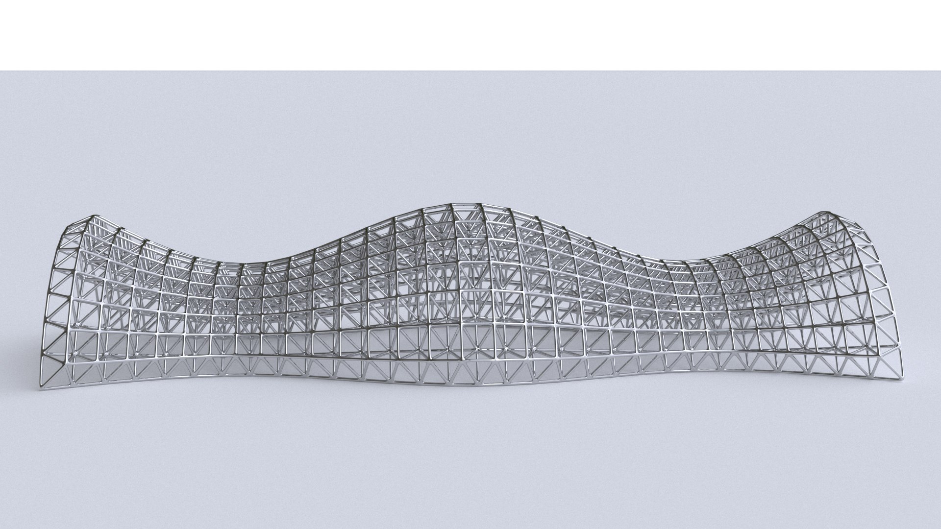 Outdoor Truss Ripples Gridshell Waves 3D Model - TurboSquid 2351015
