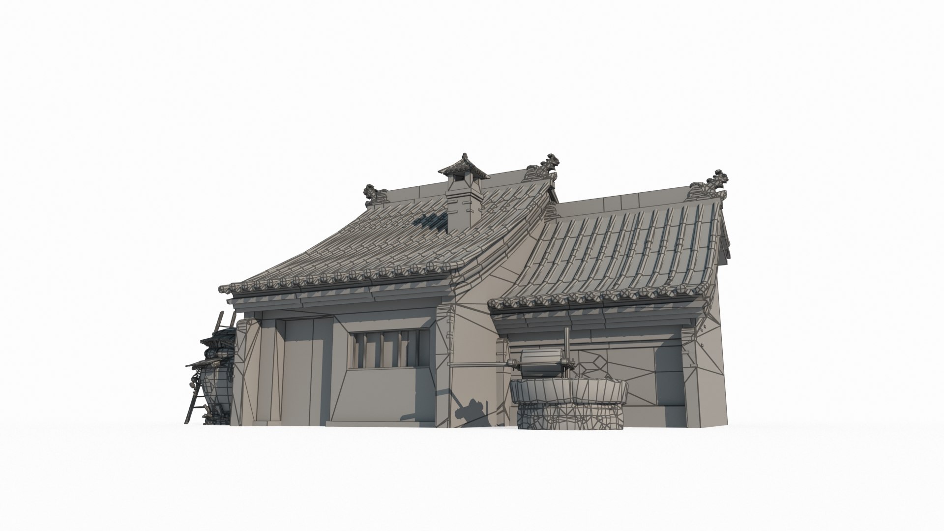 Ancient Asian Architecture And Houses Model - TurboSquid 2125102