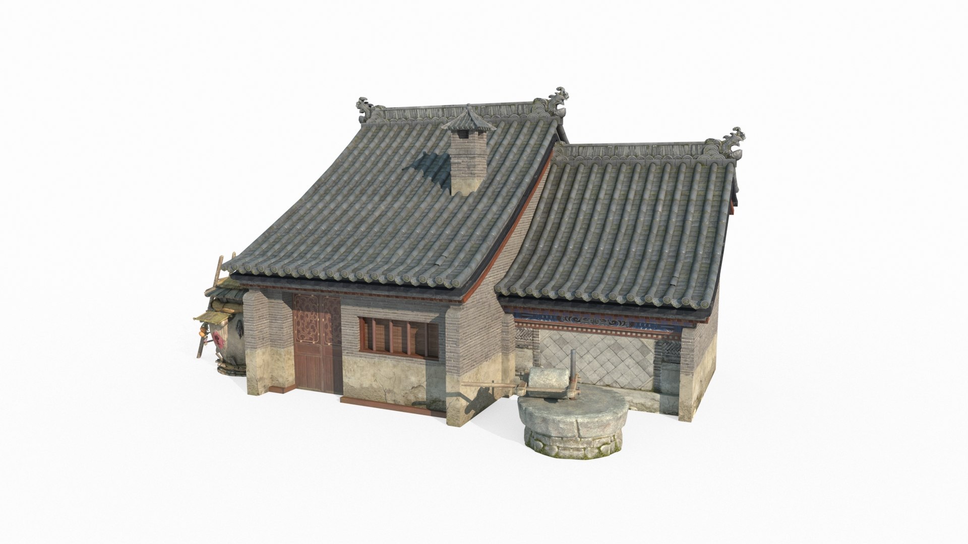 Ancient Asian Architecture And Houses Model - TurboSquid 2125102