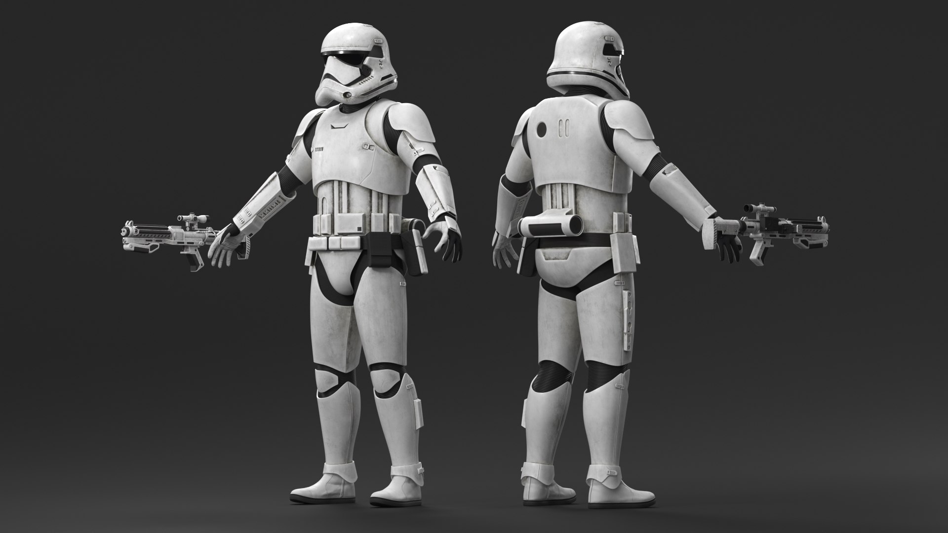 Star Wars First Order Stormtrooper Dirty 3D Model - TurboSquid 2366266