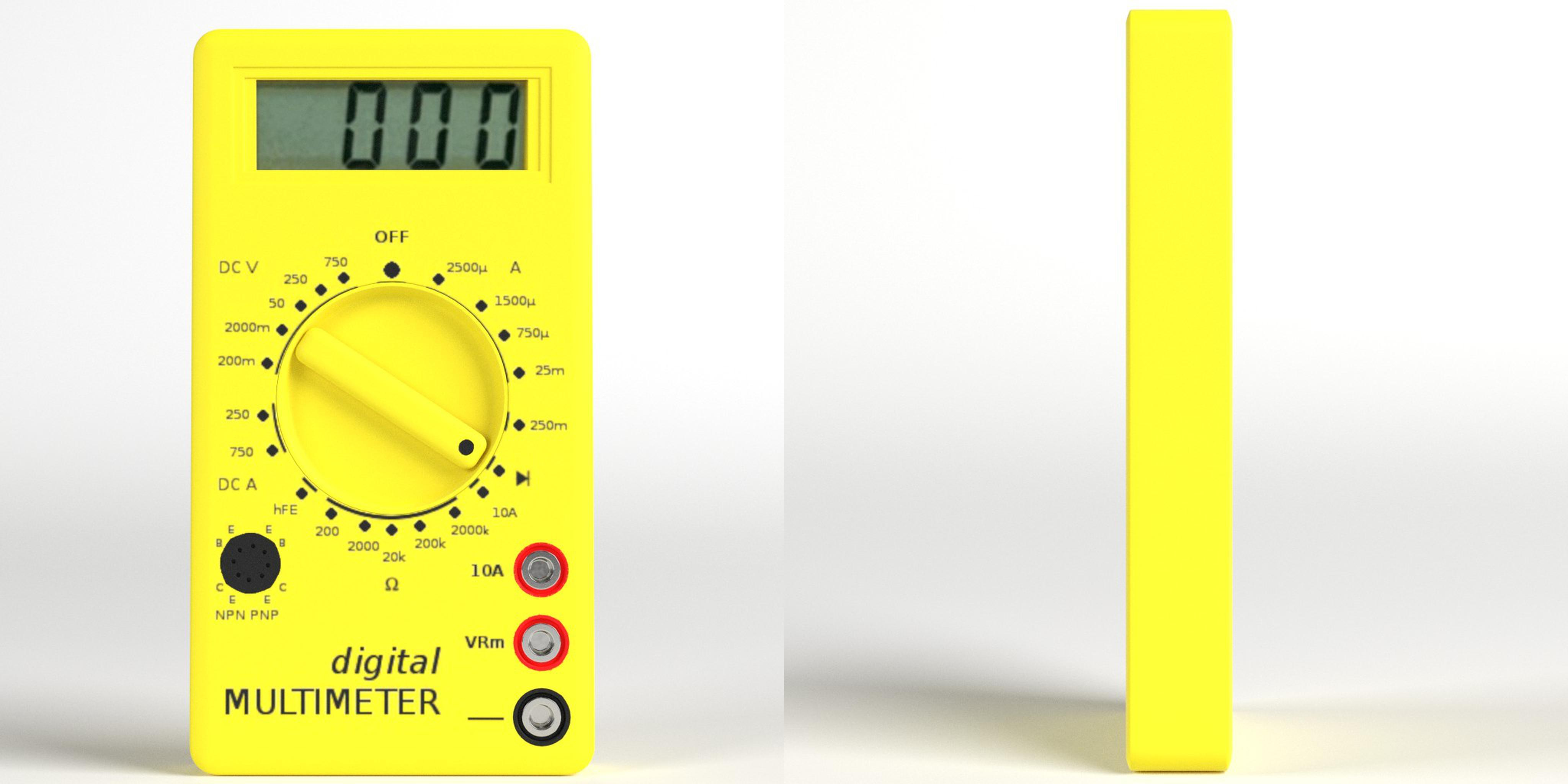 digital multimeter meters 3d model