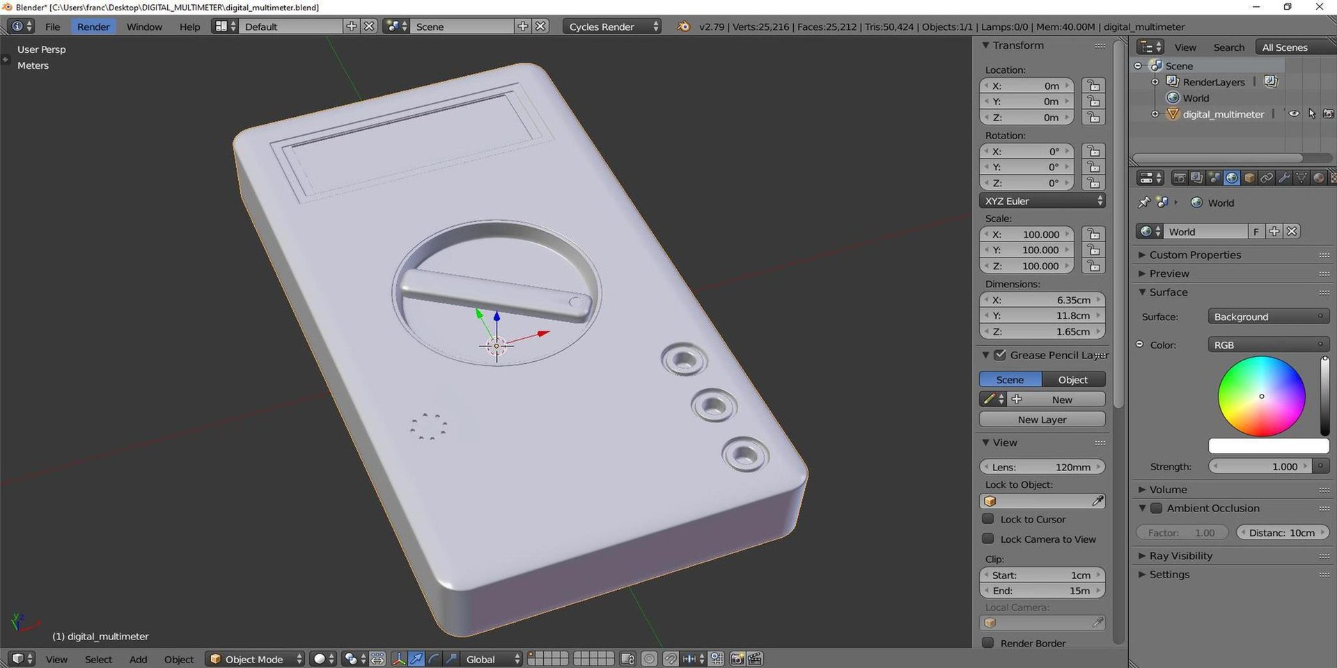 digital multimeter meters 3d model