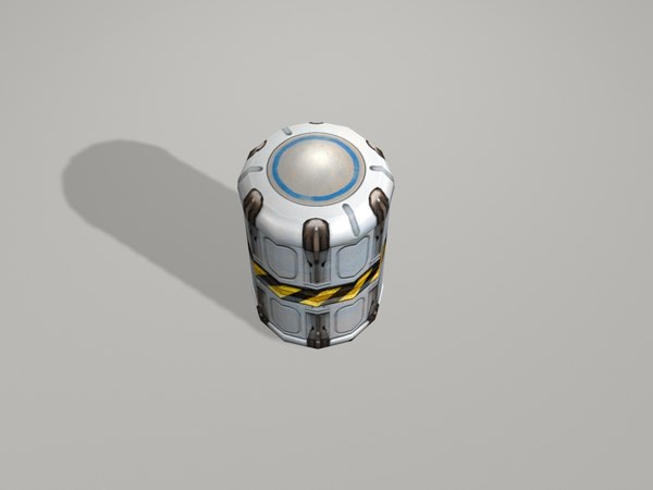 sci-fi canister crate 3d model