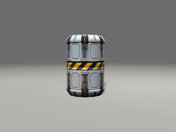 sci-fi canister crate 3d model