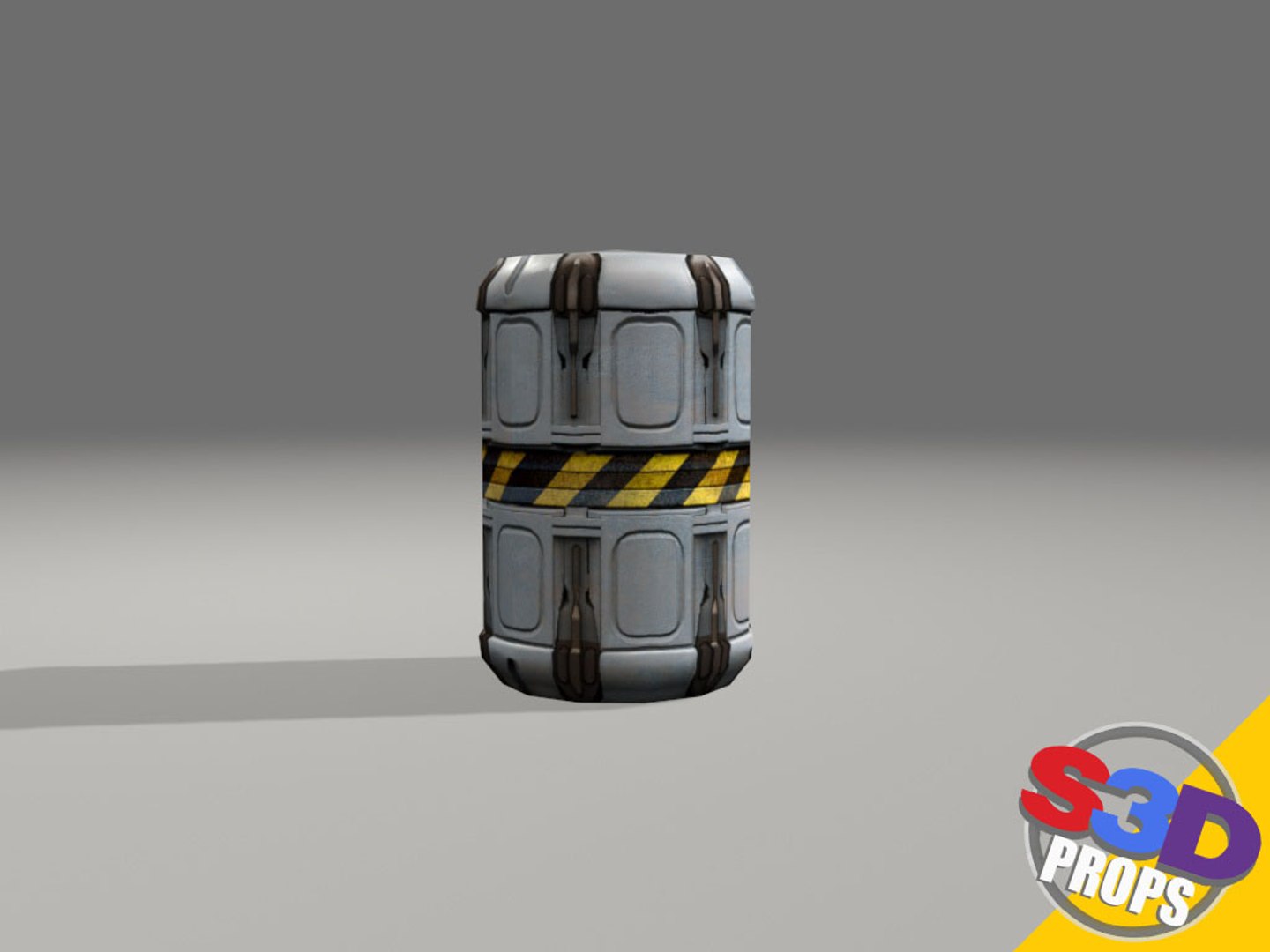 Sci-fi Canister Crate 3d Model