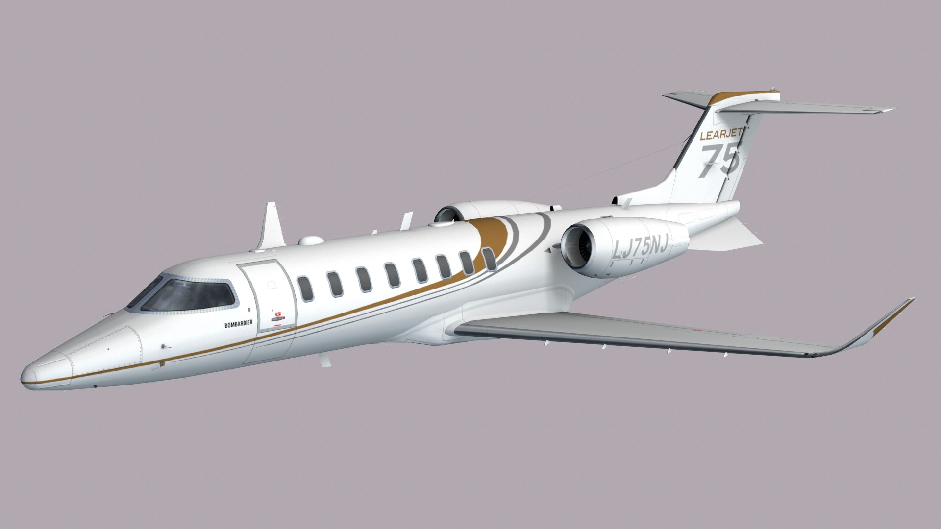 Bombardier Learjet 75 3D - TurboSquid 2219196