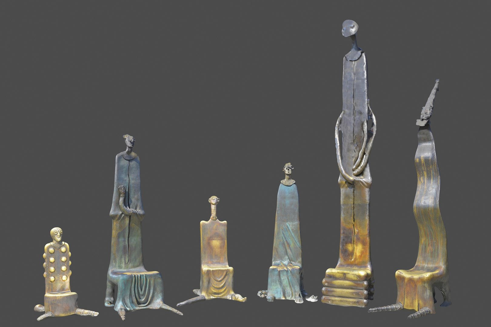 3D Alien Armchairs Pack - TurboSquid 1537452