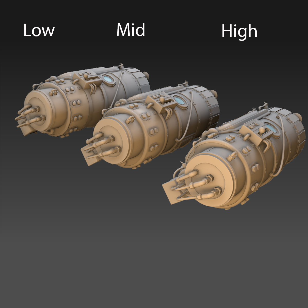 3d model steampunk chamber