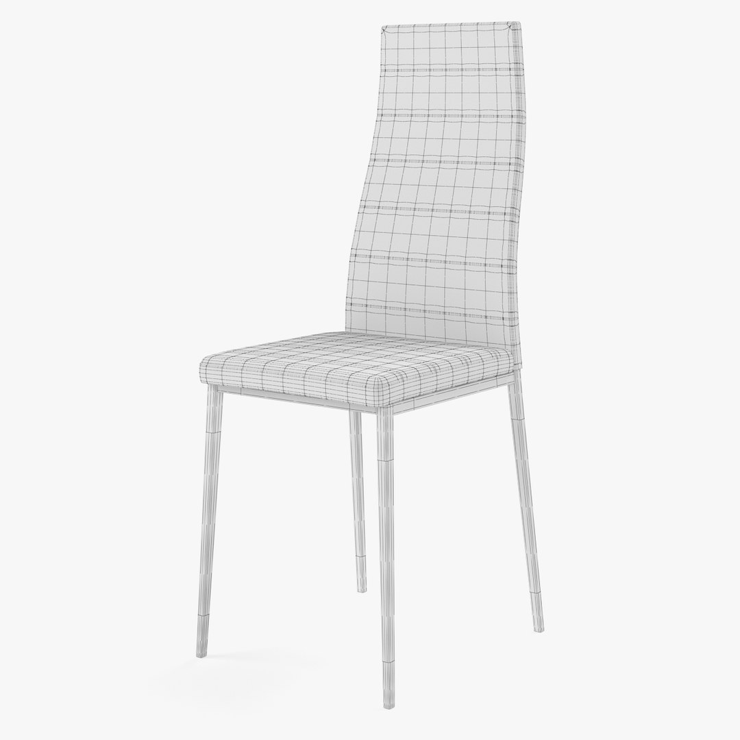 red leather chair 3d max