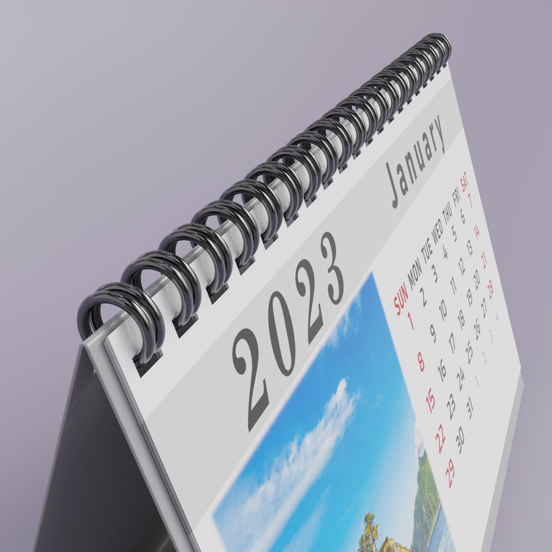 Desk Calendar 3D - TurboSquid 2003311