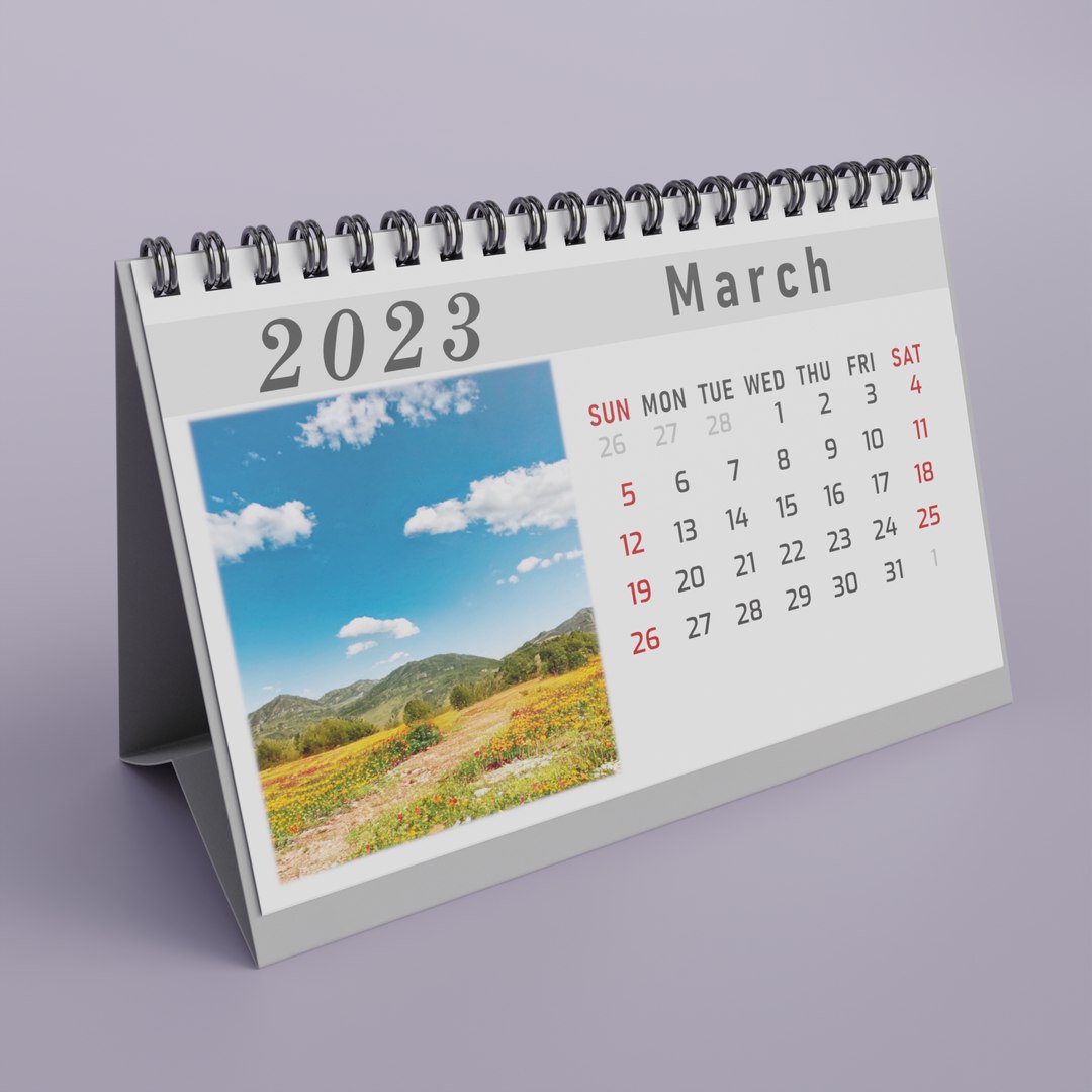Desk Calendar 3D - TurboSquid 2003311