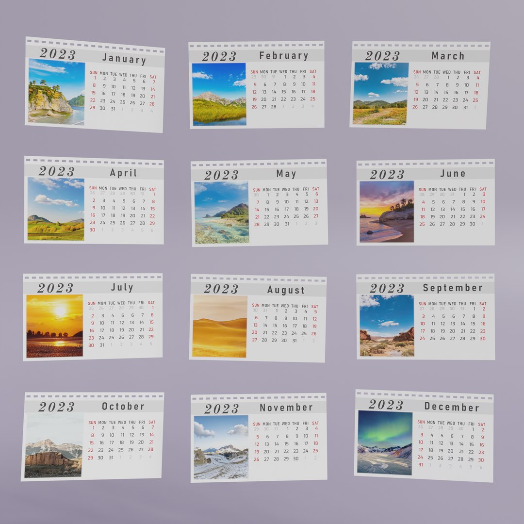 Desk Calendar 3D - TurboSquid 2003311