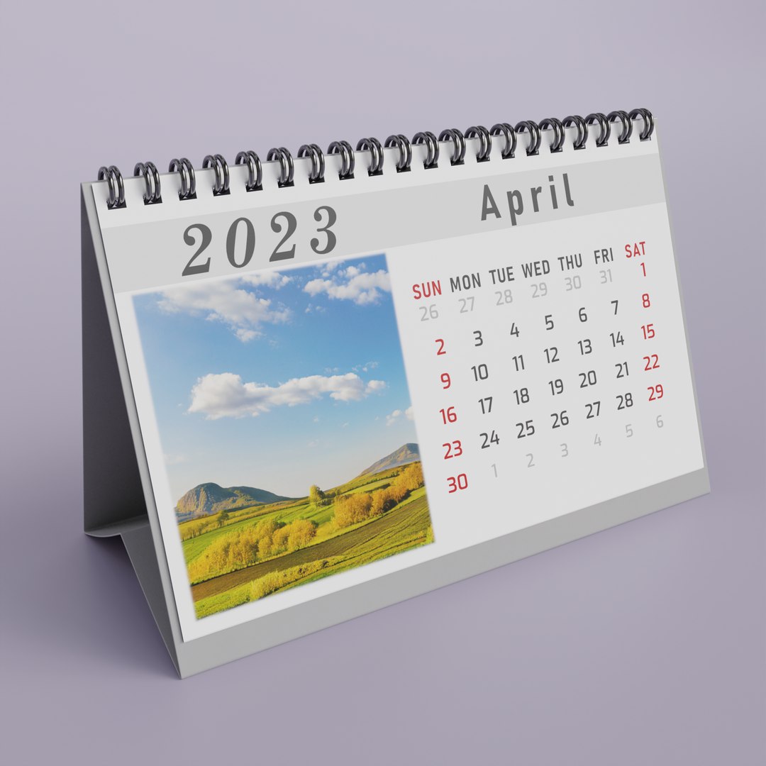 Desk Calendar 3D - TurboSquid 2003311