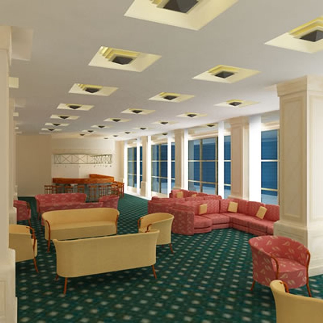 Hotel Lobby 3d Model