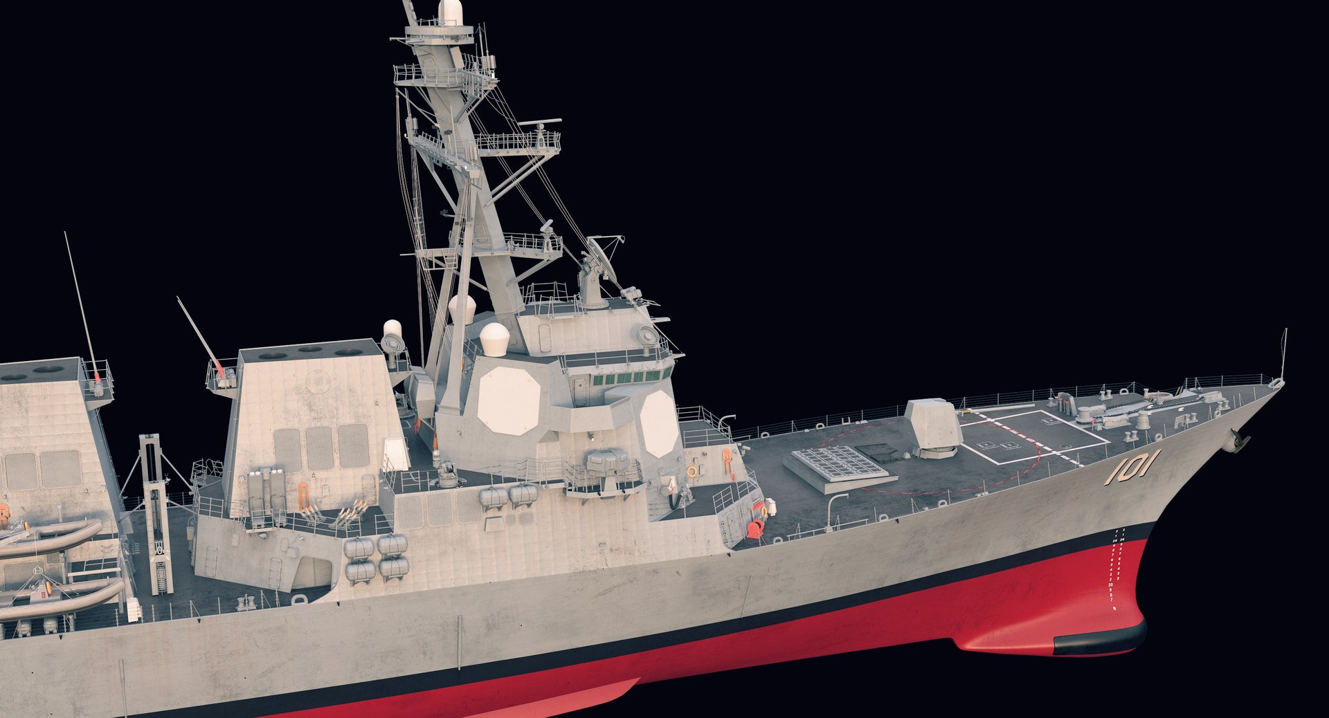 3d model uss gridley