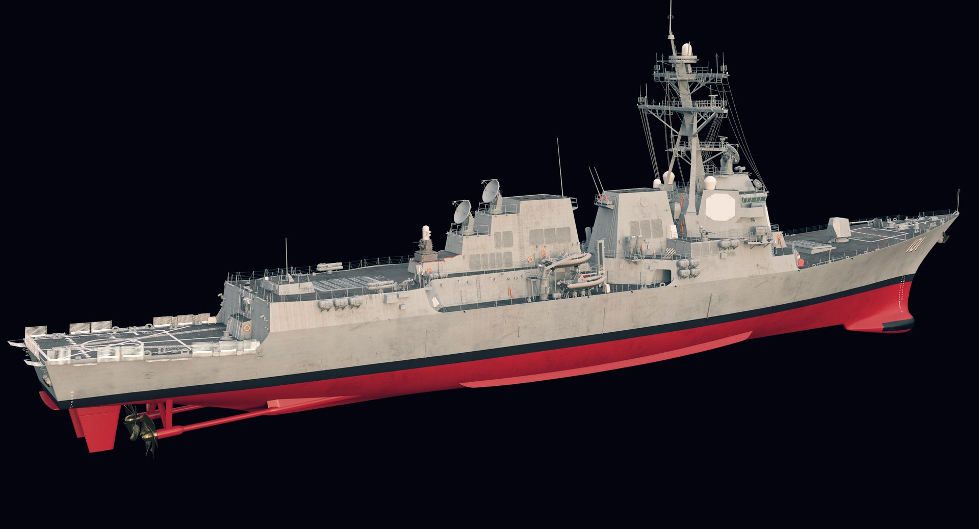 3d model uss gridley