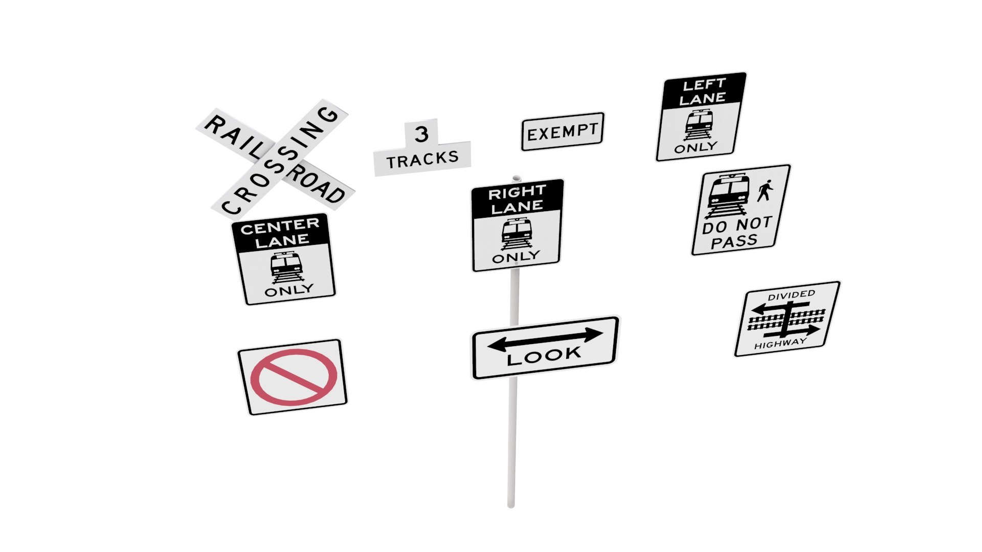 3D Road Sign R15 Series Model - TurboSquid 1383213