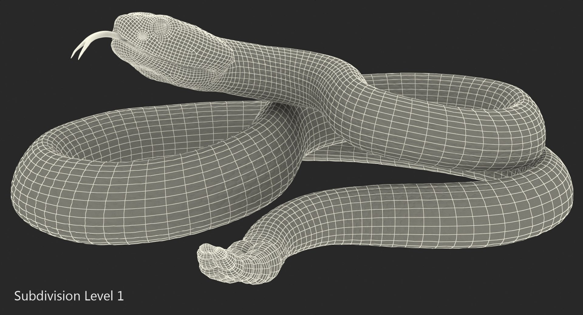 Giant dark rattlesnake snake 3D model - TurboSquid 1398405