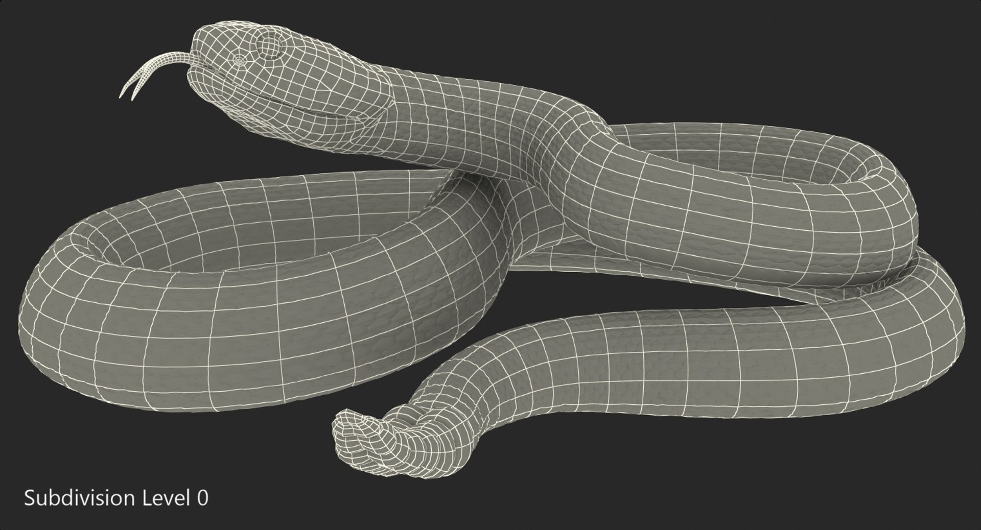 Giant dark rattlesnake snake 3D model - TurboSquid 1398405