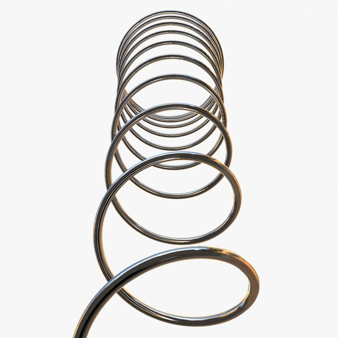 Metal spiral spring 3D model - TurboSquid 1410451