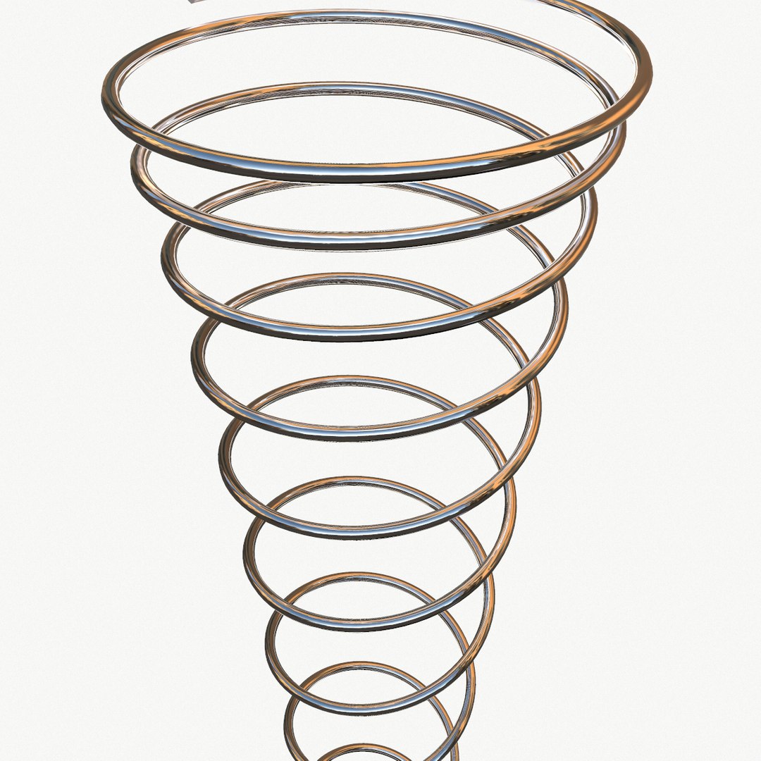 Metal spiral spring 3D model - TurboSquid 1410451