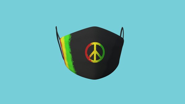 Peace Reggae Covid Mask CGI - Character Fashion Design 3D model ...