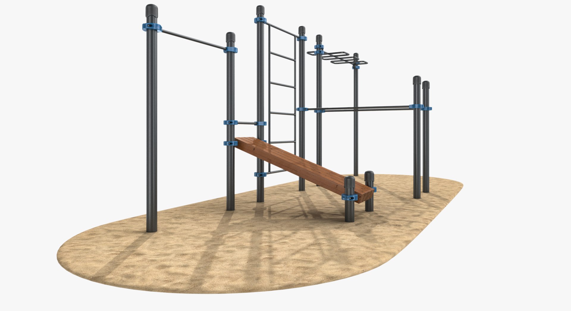 3D Outdoor Workout Spot Model - TurboSquid 1282683