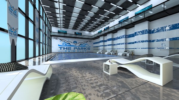 Swimming Pool and Locker Room 3D model - TurboSquid 1754480