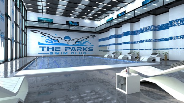 Swimming Pool and Locker Room 3D model - TurboSquid 1754480