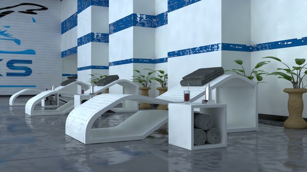Swimming Pool and Locker Room 3D model - TurboSquid 1754480