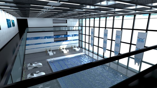 Swimming Pool and Locker Room 3D model - TurboSquid 1754480