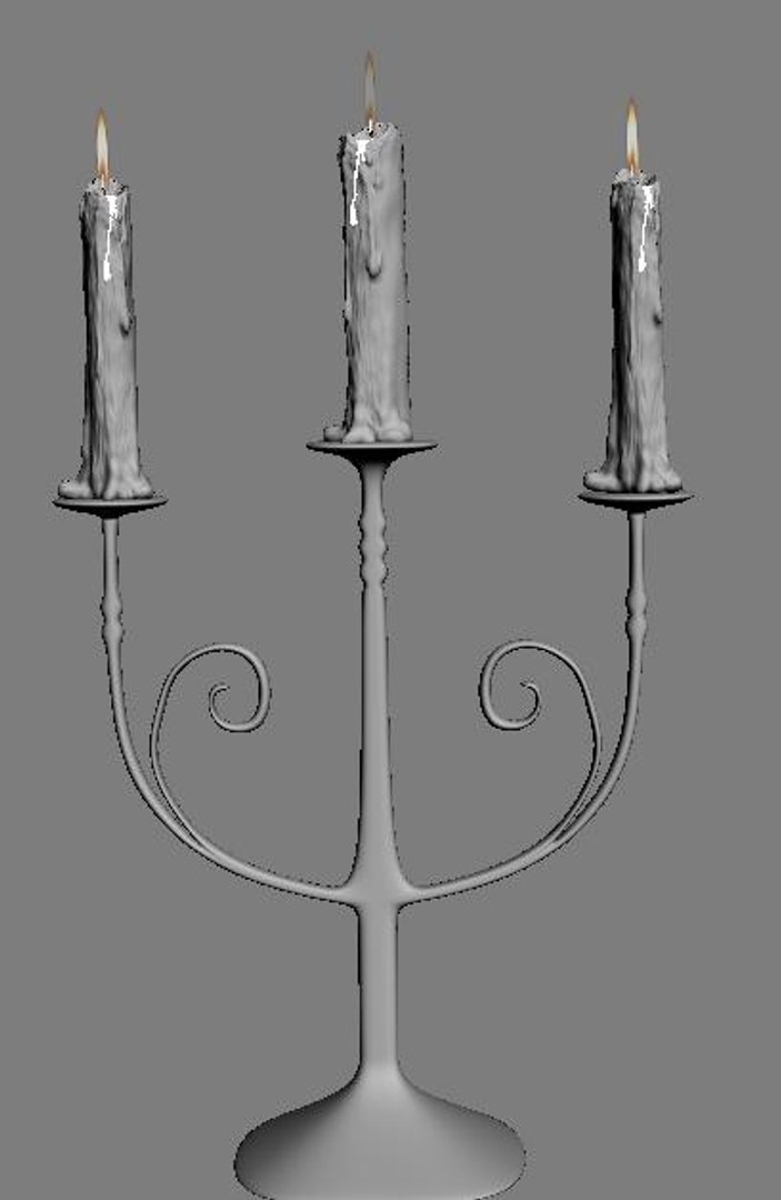 3d model candle candlestick