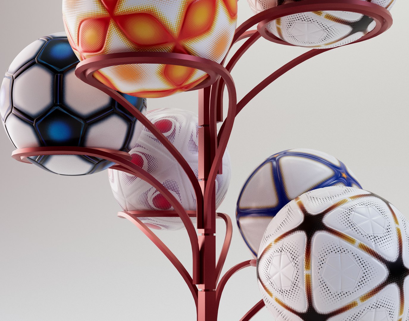 3D Football Collection And Display Stand - TurboSquid 2280825