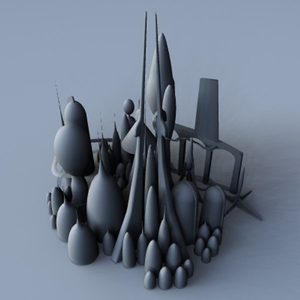 3d model simple city