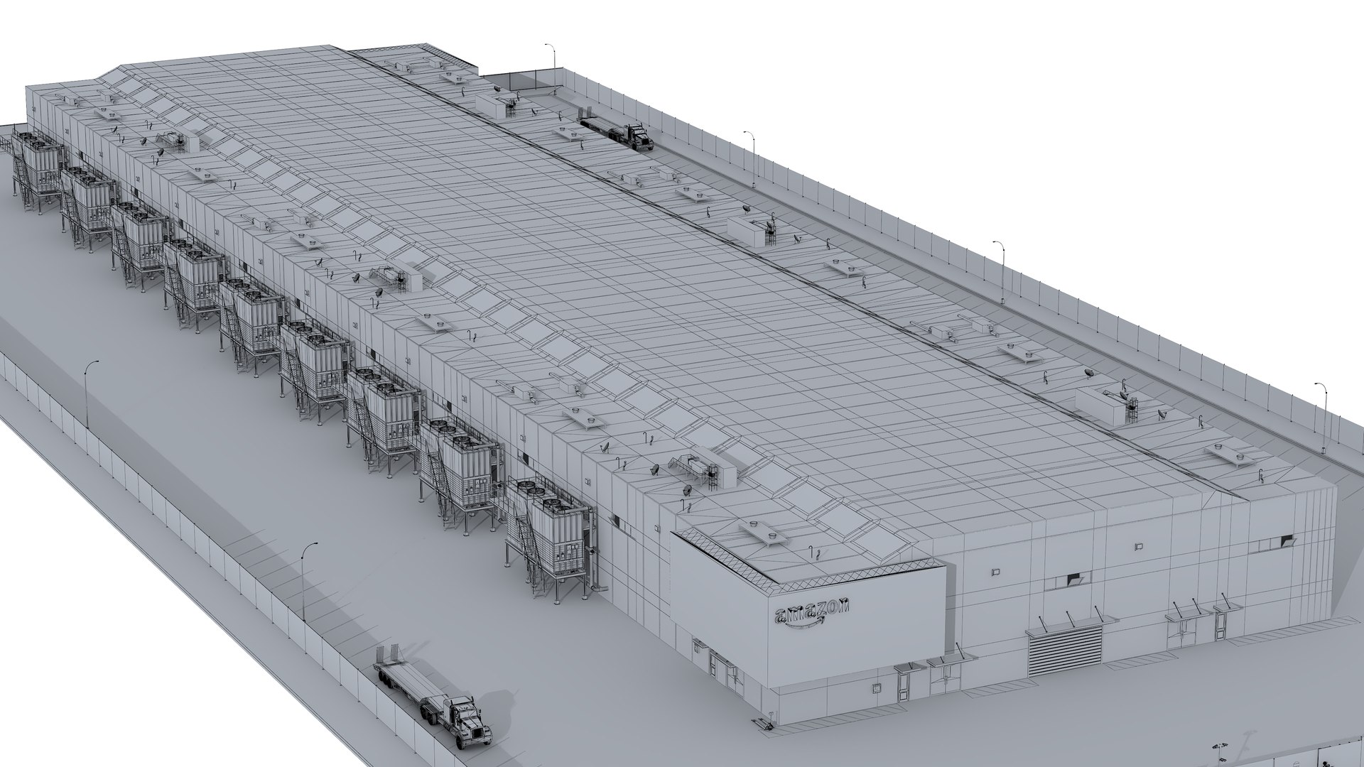 Amazon Data Center Building 3D - TurboSquid 2419545