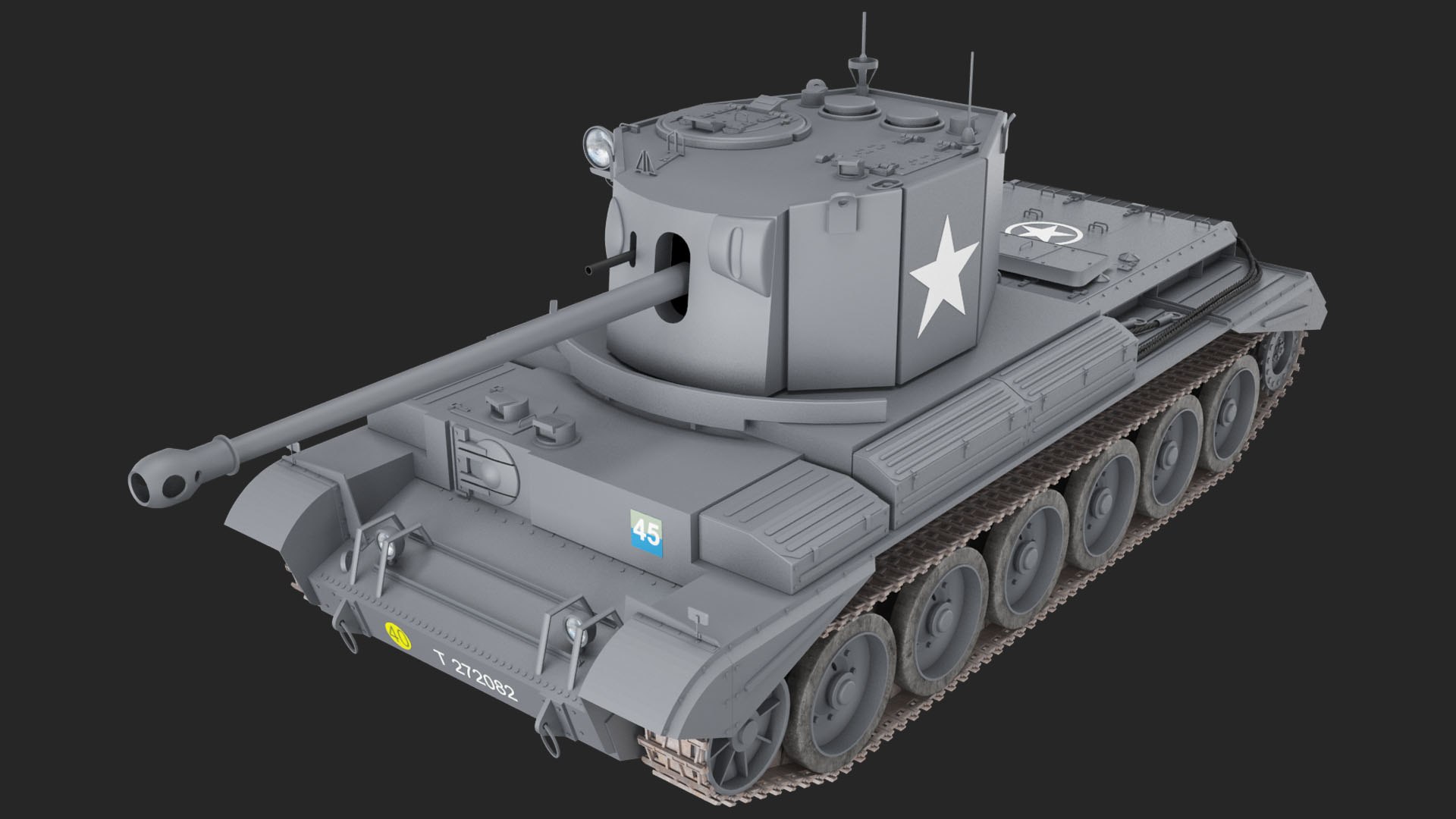 Cruiser Tank Challenger A30 3D Model - TurboSquid 1619666