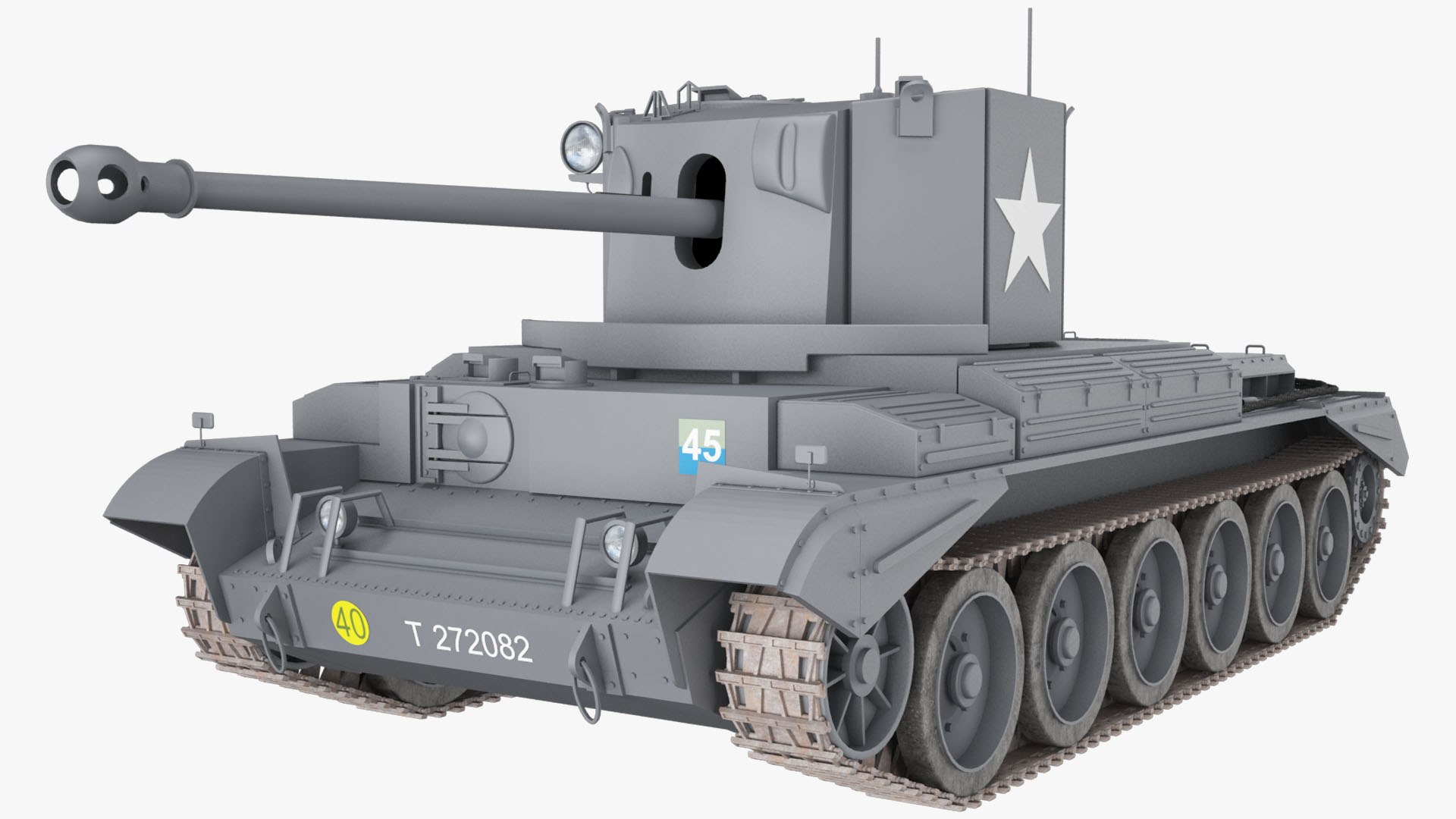 Cruiser Tank Challenger A30 3D Model - TurboSquid 1619666