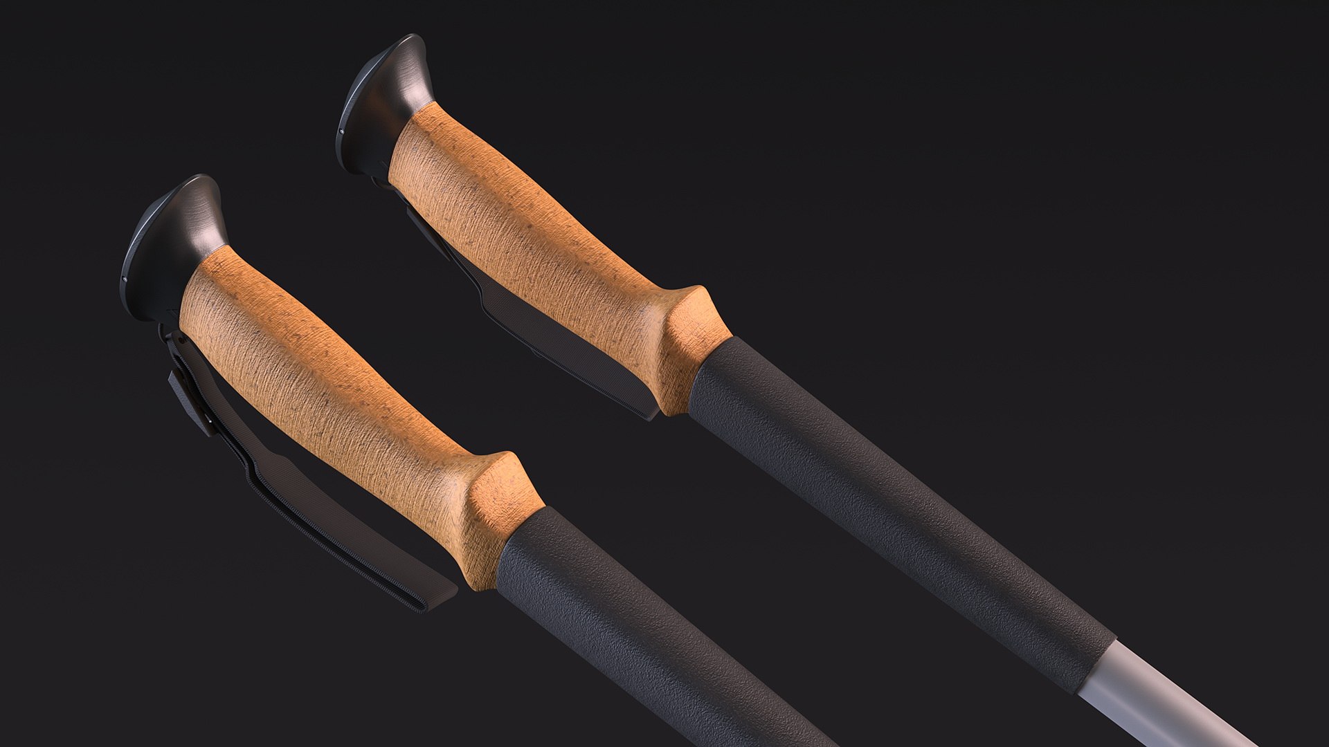 3D Model Idle White Black Diamond Carbon Trekking-Poles - TurboSquid ...