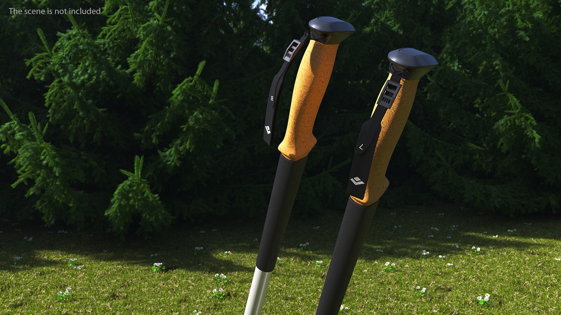 3D Model Idle White Black Diamond Carbon Trekking-Poles - TurboSquid ...