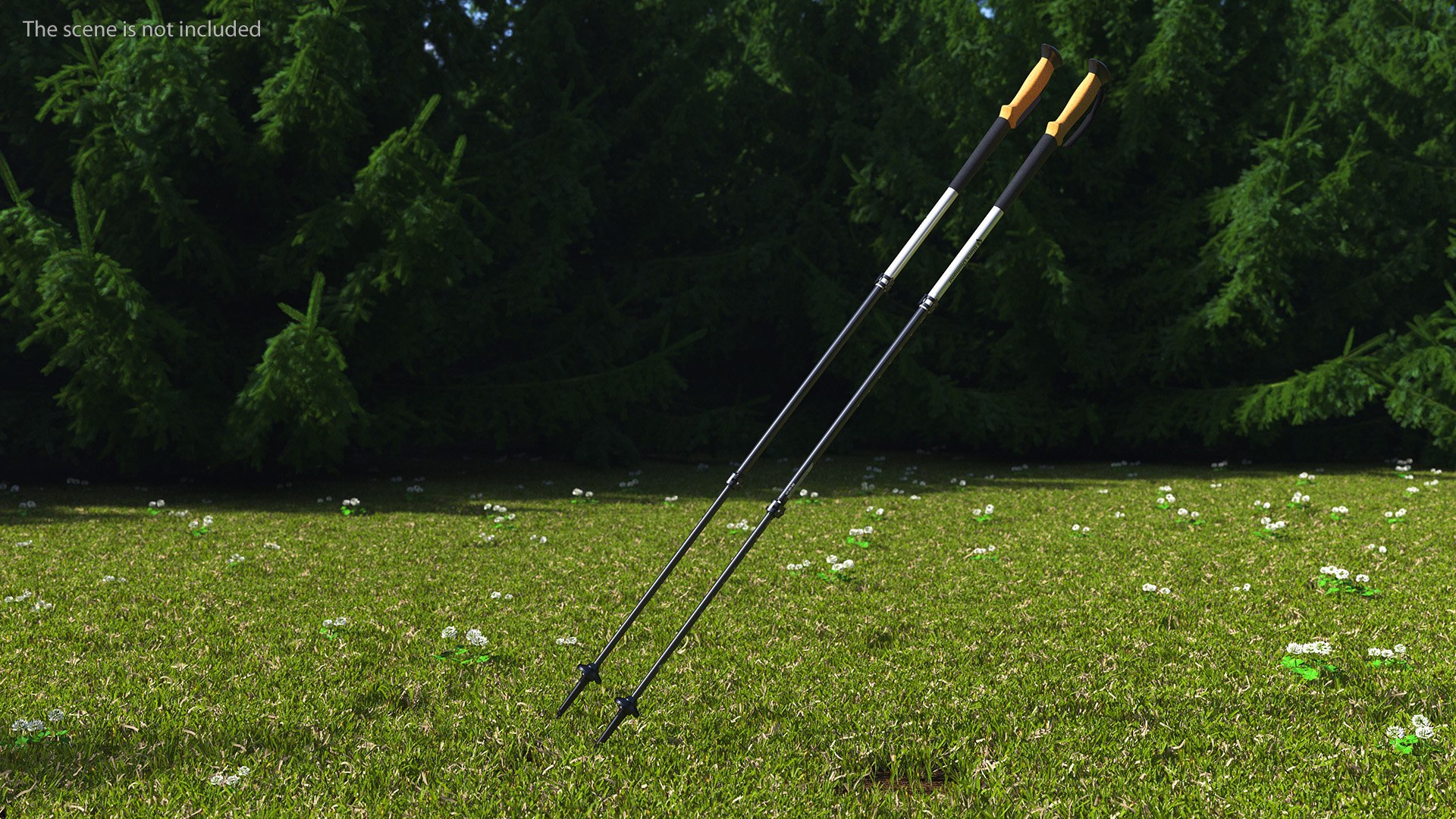 3D Model Idle White Black Diamond Carbon Trekking-Poles - TurboSquid ...