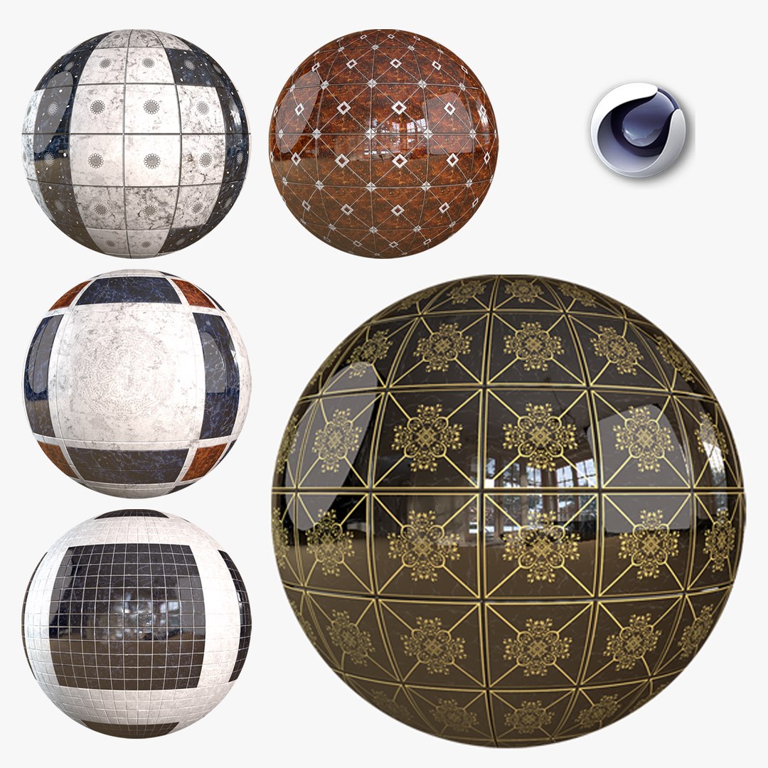 3D 5 Texture PBR 8K Floor Tiles C4D Physical Render - TurboSquid 1834697