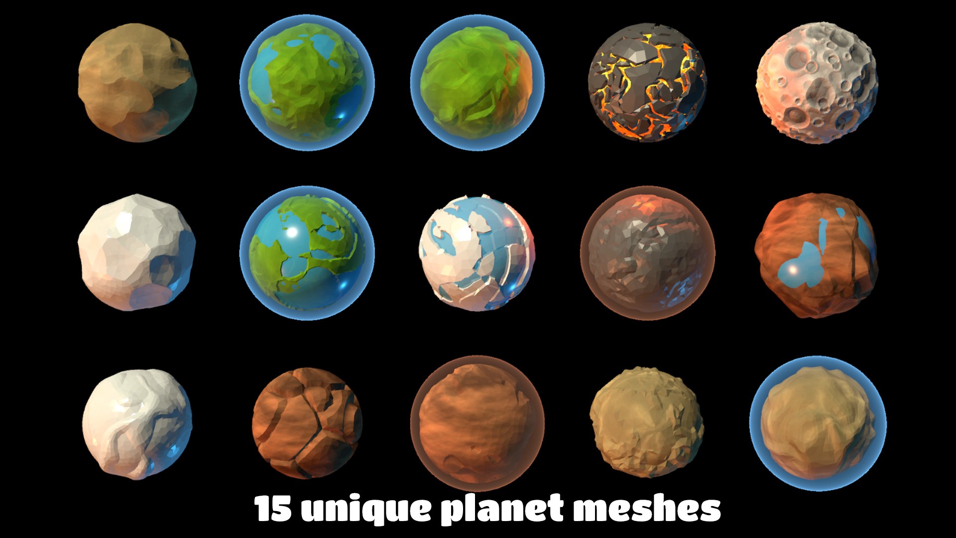 Yummy Cartoon Planets 3D - TurboSquid 2145243