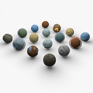 Bundle And Low Poly Cartoon Planet 3D Models For Download | TurboSquid